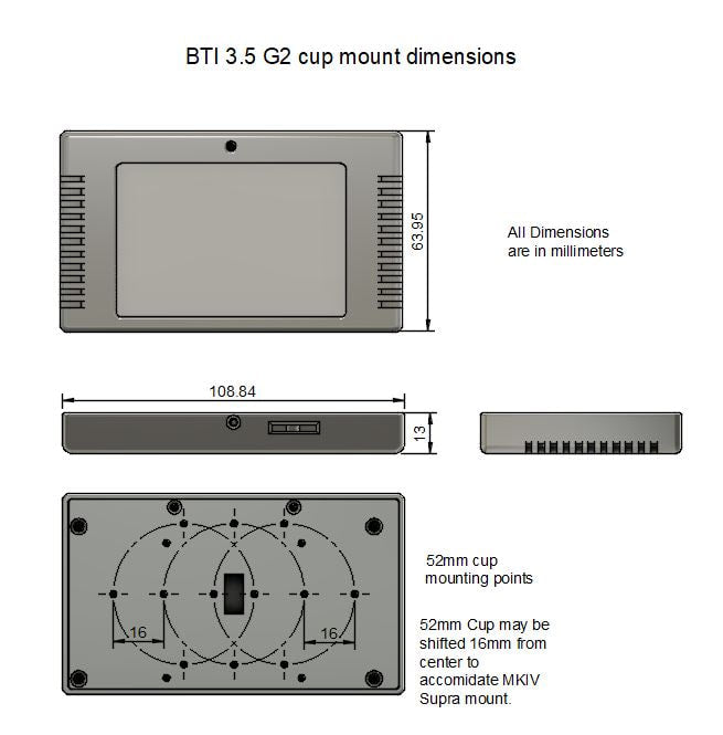 BT Innovations // BTI Gauges 3.5 TFT Gauge for MoTeC M1 – Induction Performance