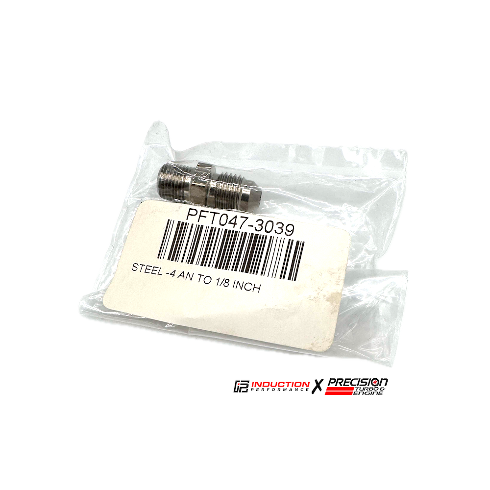 Precision Turbo and Engine - Oil Feed Fitting -4AN to 1/8 NPT Steel ...